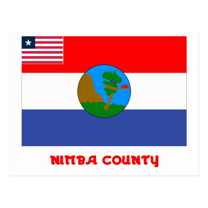 Nimba County Flag with Name Postcard | Zazzle.com