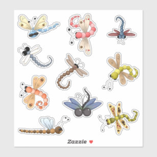 Colorful Dragonfly Stickers | Zazzle
