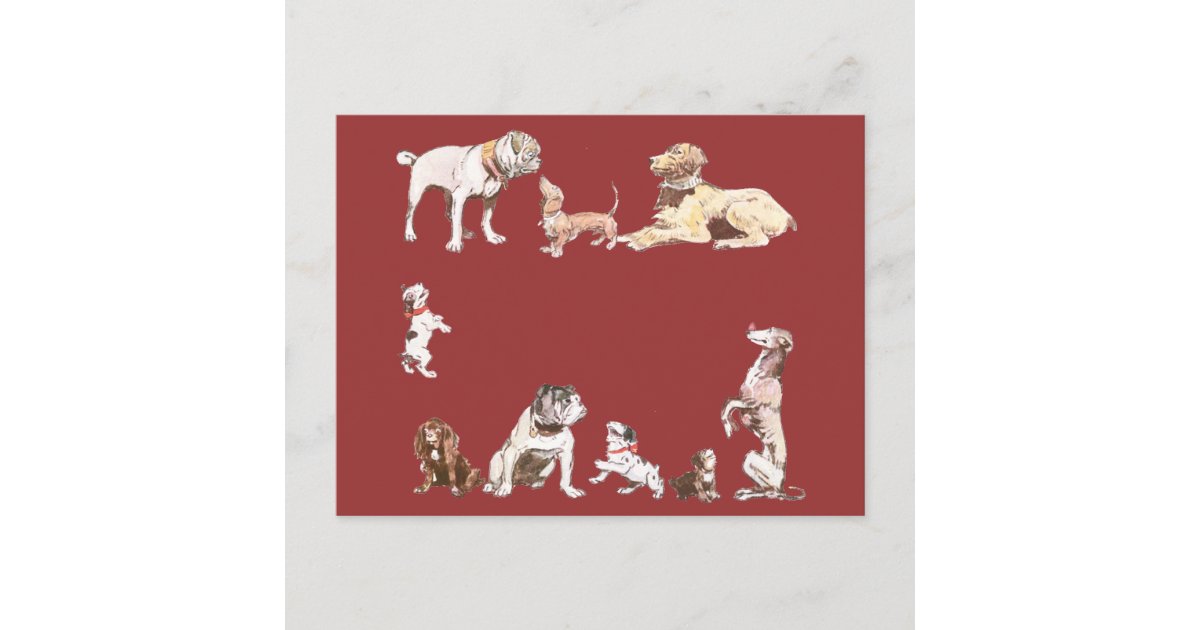 Nine Dogs Postcard | Zazzle