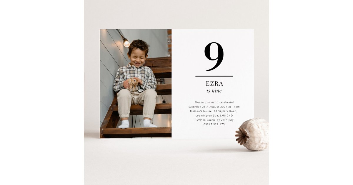 Nine Landscape Photo Invitation | Zazzle