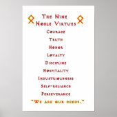 Nine Noble Virtues Poster | Zazzle