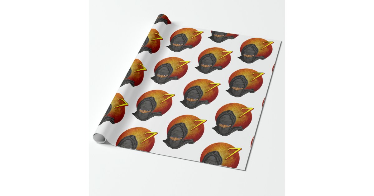 Ninja 7th Birthday Wrapping Paper | Zazzle