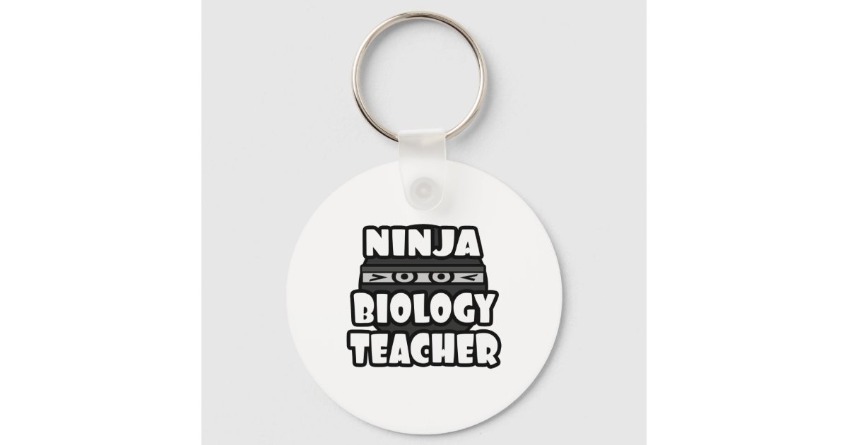 Ninja Biology Teacher Keychain | Zazzle