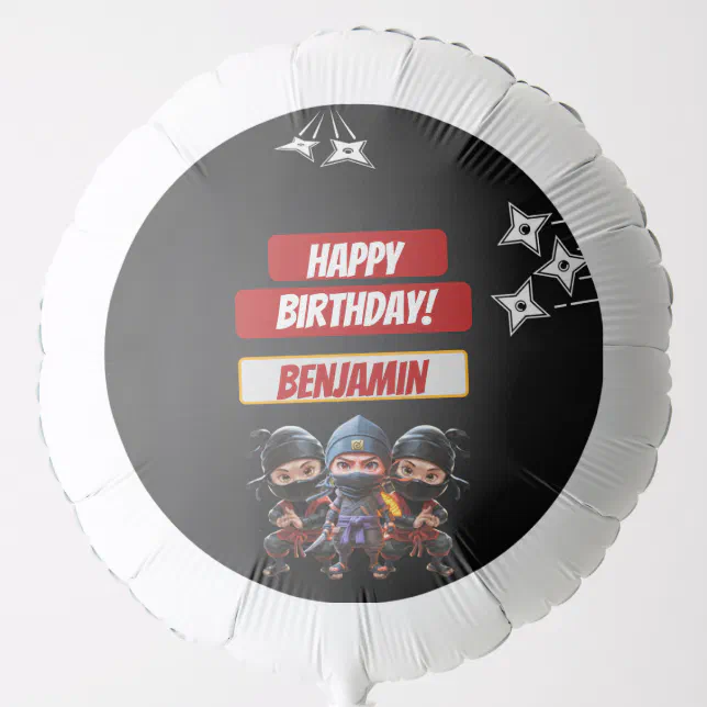 Ninja Birthday Balloon | Zazzle