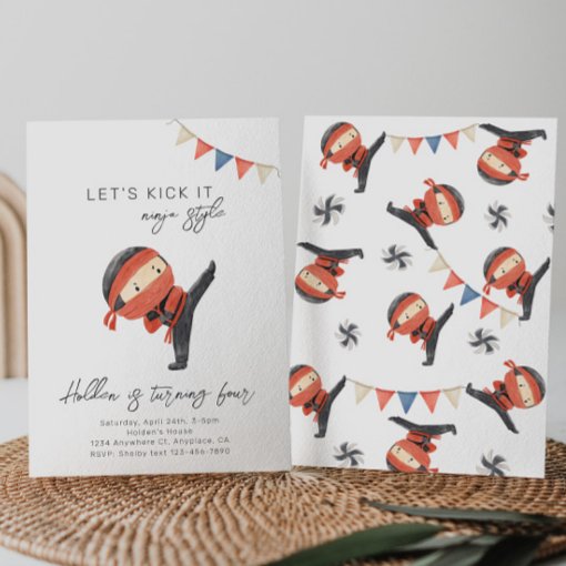 Ninja Birthday Invitation | Ninja Party Invitation | Zazzle