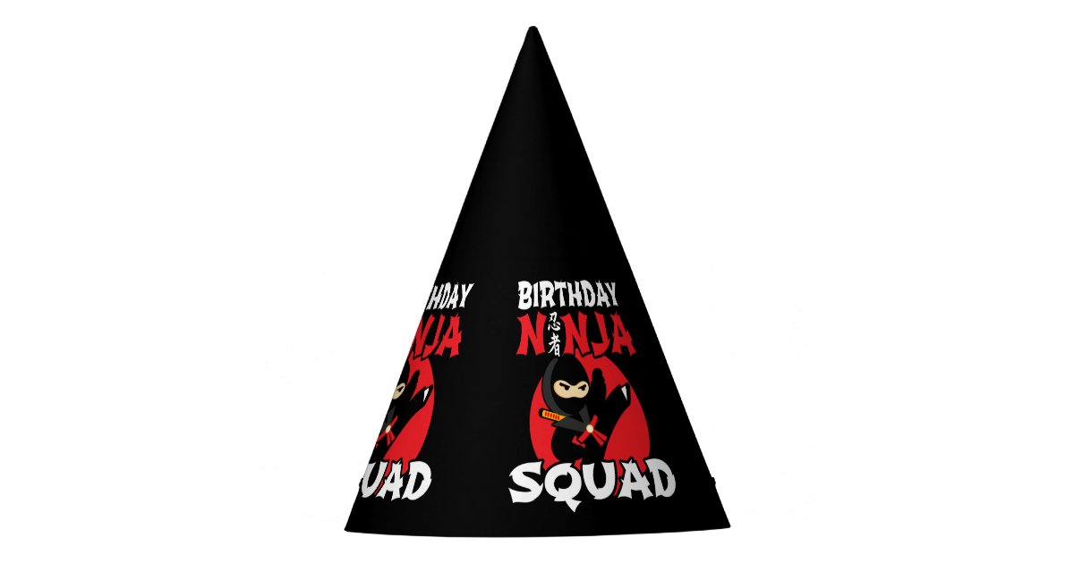 Ninja Birthday Party Theme - Birthday Ninja Squad Party Hat | Zazzle
