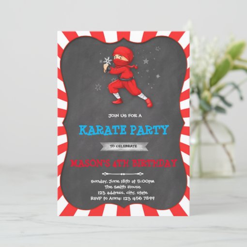 Ninja boy birthday party Invitation | Zazzle