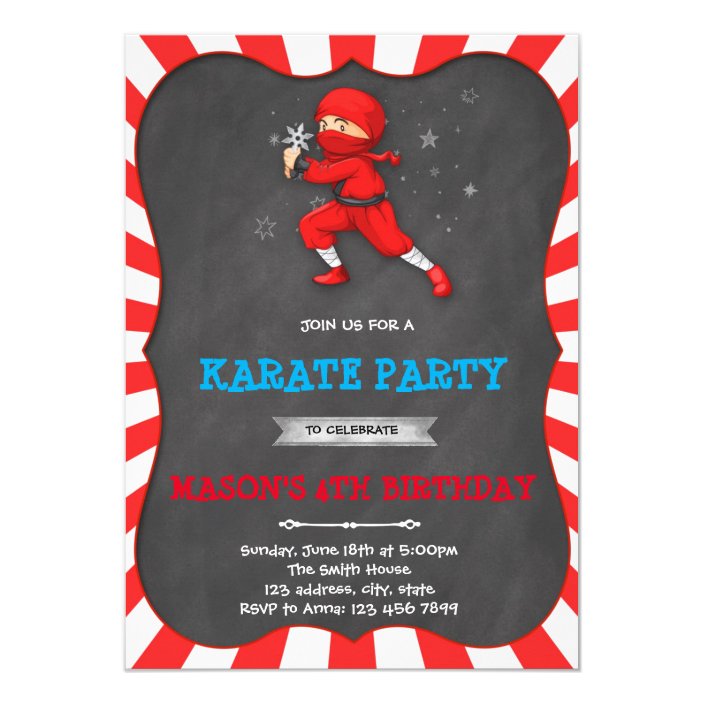 Ninja boy birthday party Invitation | Zazzle.com