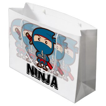 Ninja Boy Large Gift Bag | Zazzle