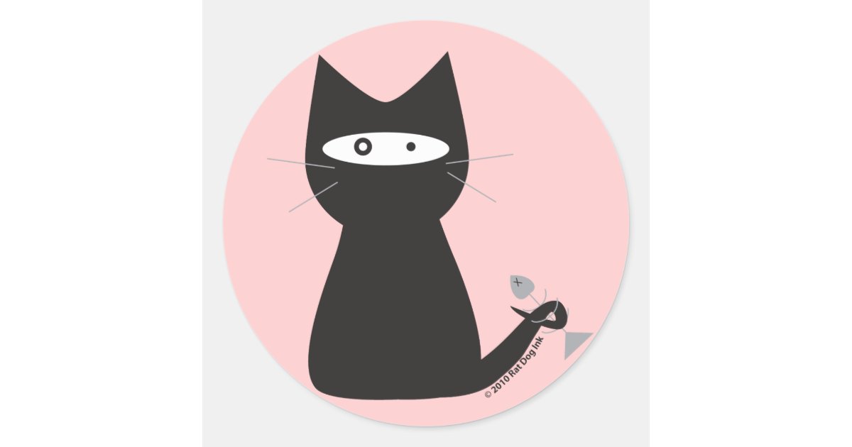 Ninja Cat Stickers | Zazzle