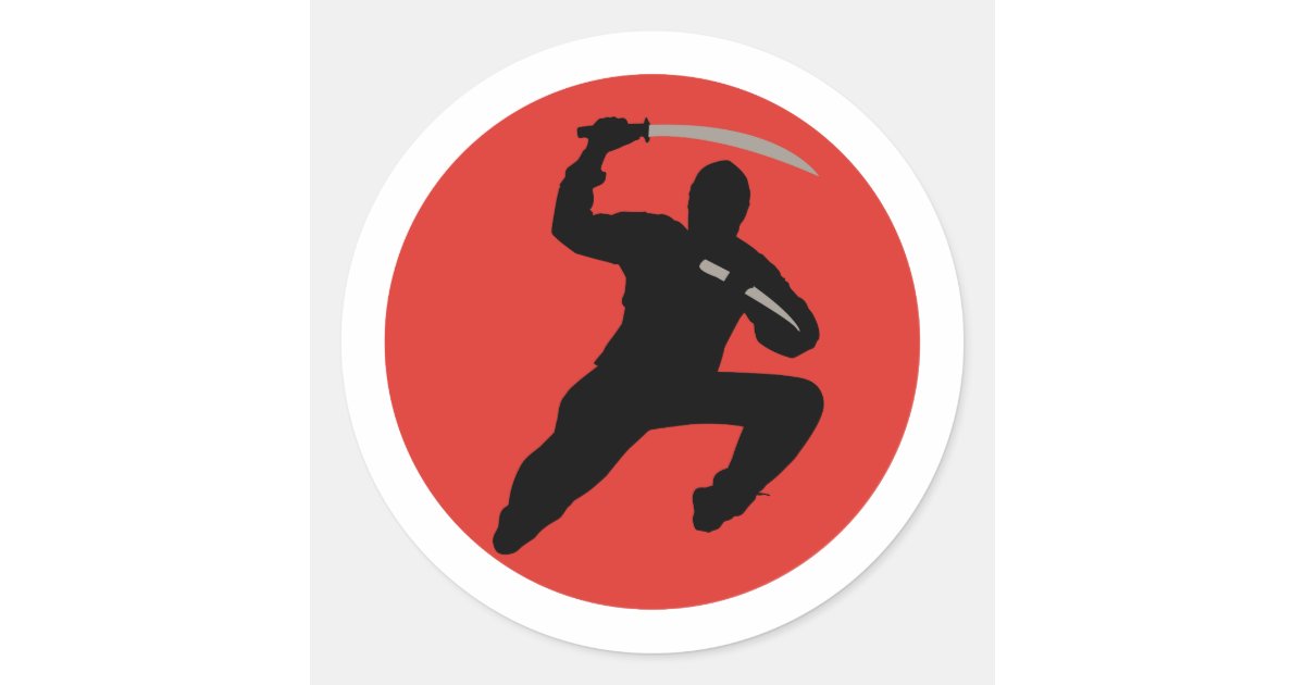 Ninja Classic Round Sticker | Zazzle