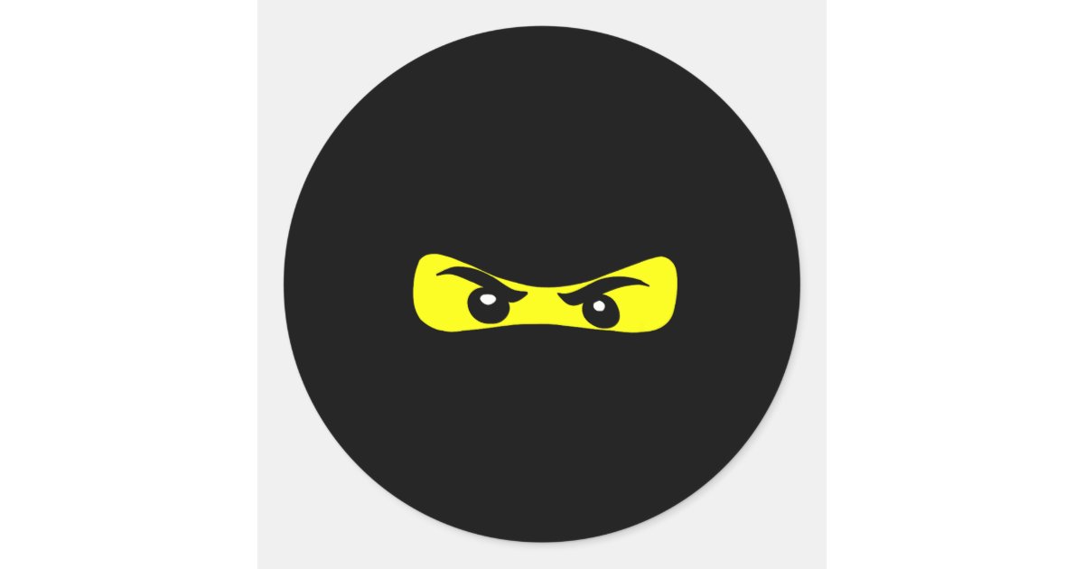 Ninja Eyes Fun Halloween Ninja Costume Classic Round Sticker | Zazzle