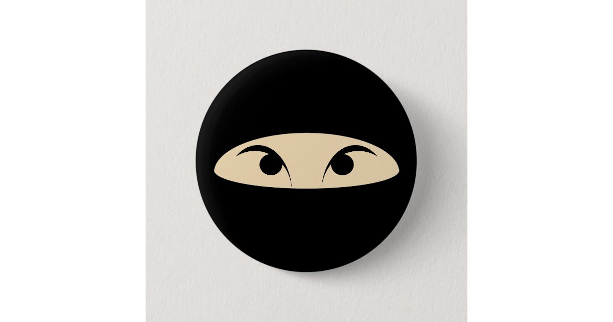 Ninja Face Button | Zazzle