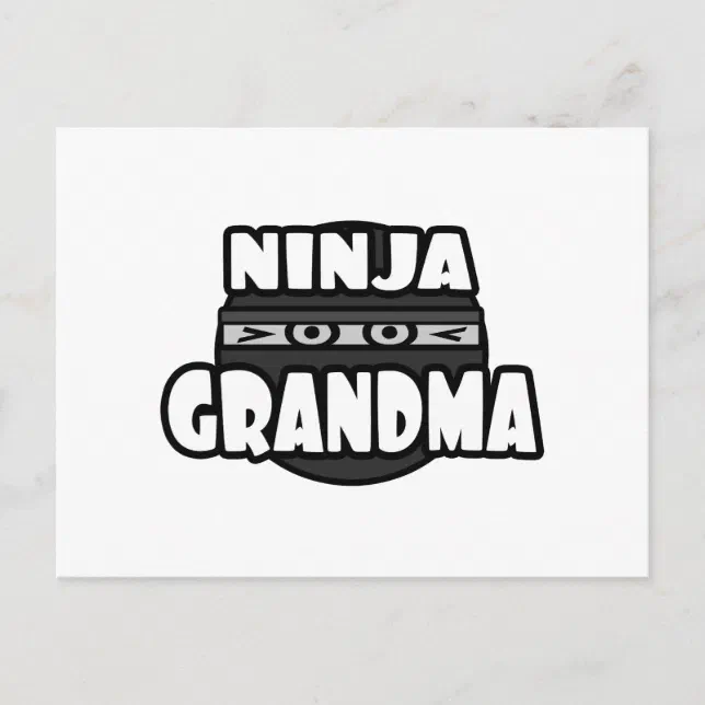 Ninja Grandma Postcard | Zazzle