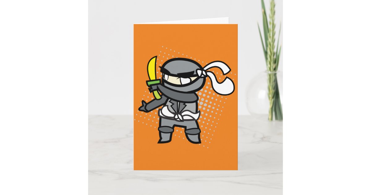 Ninja greeting card | Zazzle