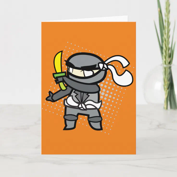 Ninja greeting card | Zazzle