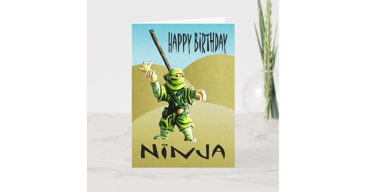 Ninja Happy Birthday Card | Zazzle