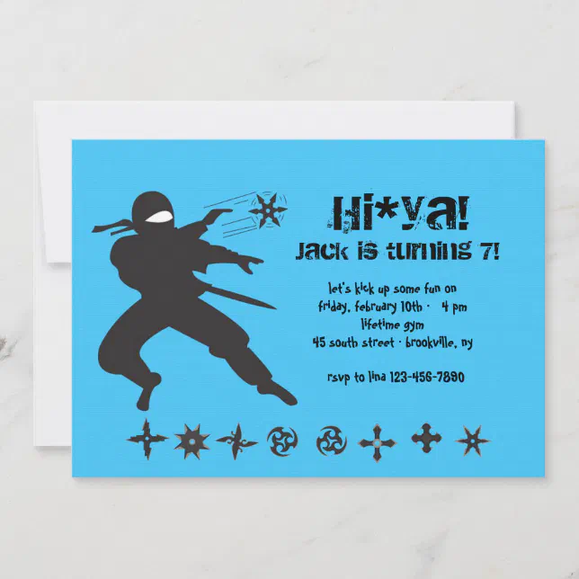 Ninja Invitation | Zazzle