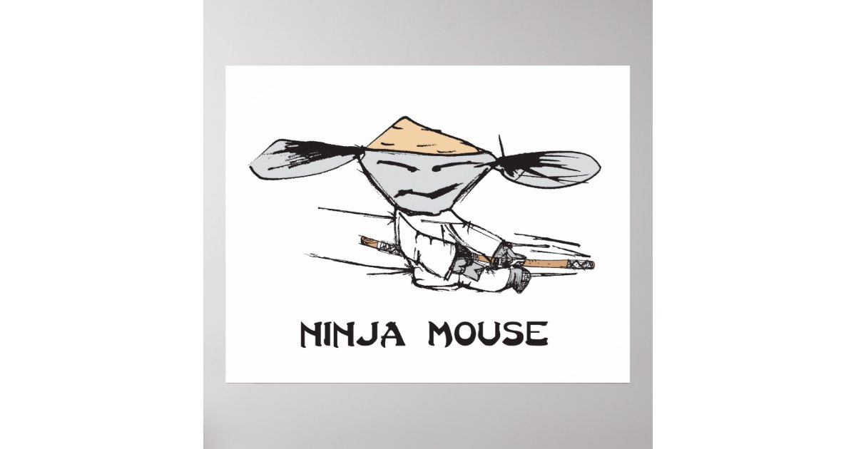 Ninja Mouse Poster | Zazzle