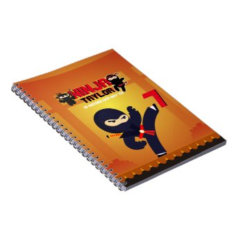NINJA Movie Star Warrior Kicking it Karate Kids Notebook | Zazzle