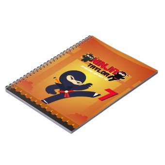 NINJA Movie Star Warrior Kicking it Karate Kids Notebook | Zazzle