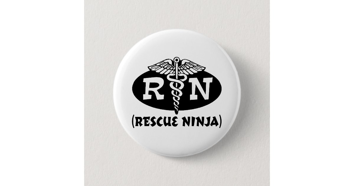 Ninja Nurse Button | Zazzle