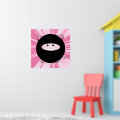 Ninja Pig on Pink Poster | Zazzle