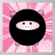 Ninja Pig on Pink Poster | Zazzle