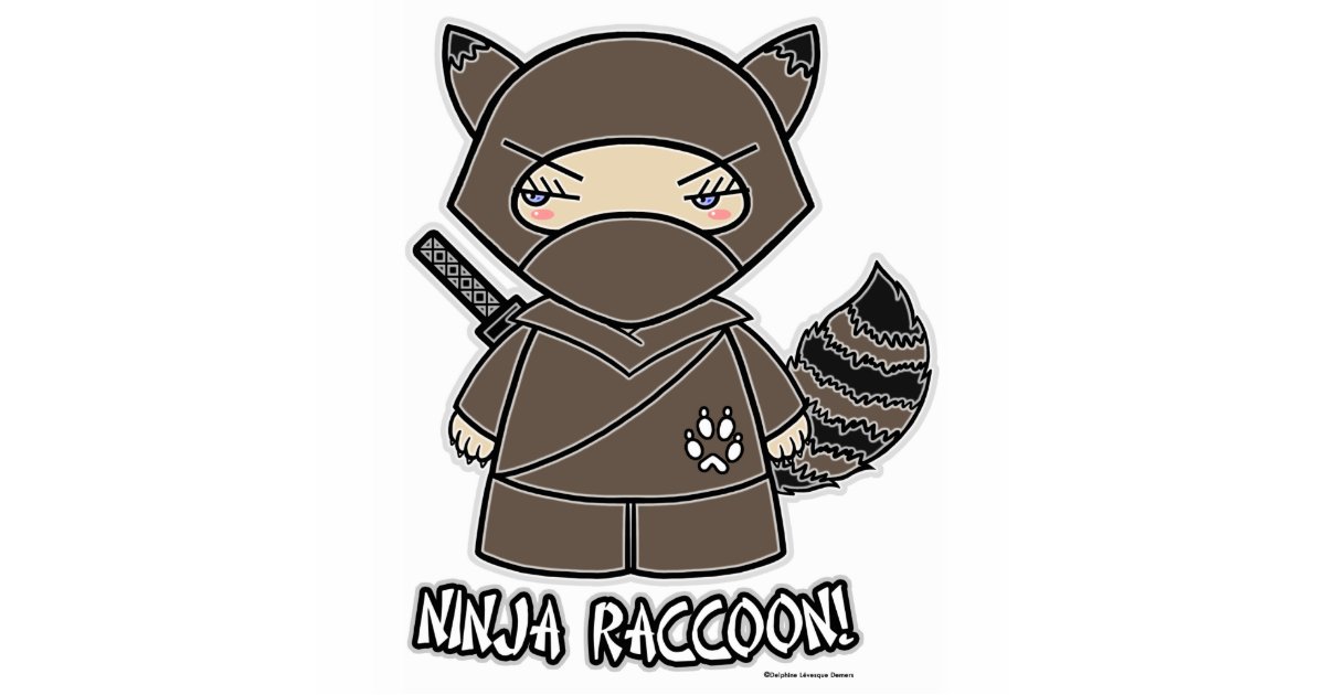 Ninja Raccoon! Photo Sculpture | Zazzle