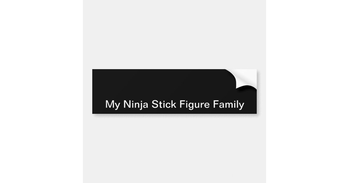 Ninja Stick Figure Family Bumper Sticker | Zazzle