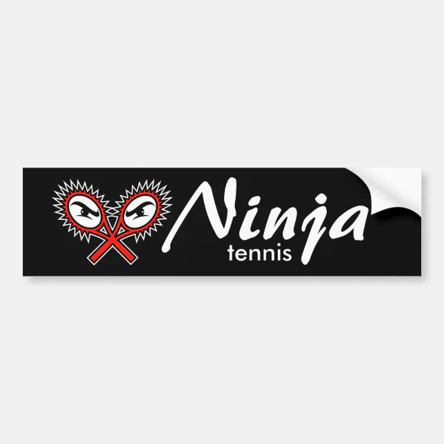 ninja tennis bumper sticker | Zazzle
