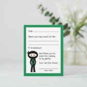 Ninja thank you note, with color change | Zazzle