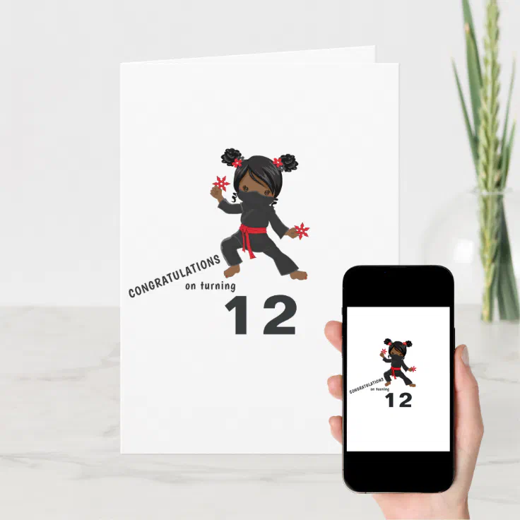 Ninja theme Birthday Greeting Card | Zazzle
