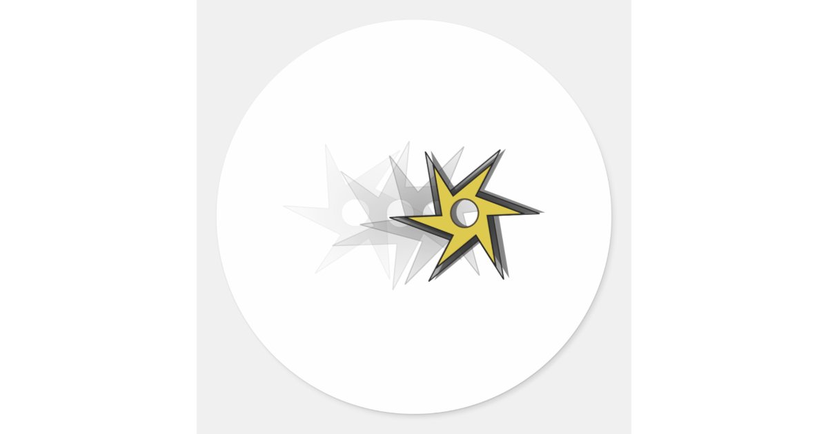 Ninja Throwing Star Classic Round Sticker | Zazzle