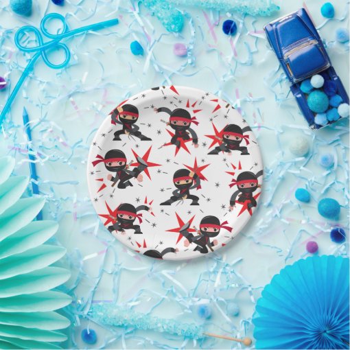 Ninja Warrior Birthday Party Paper Plates | Zazzle