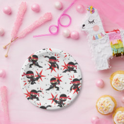 Ninja Warrior Birthday Party Paper Plates | Zazzle