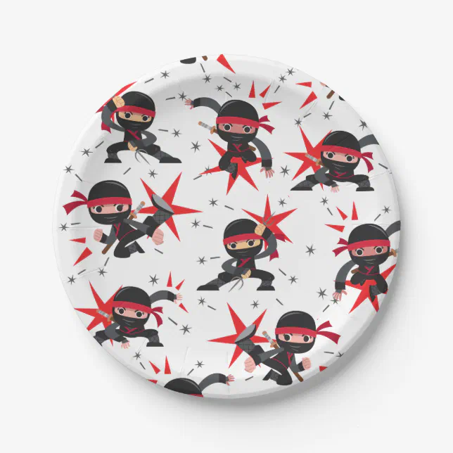 Ninja Warrior Birthday Party Paper Plates | Zazzle