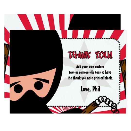 Ninja Warrior Thank You Cards | Zazzle.com