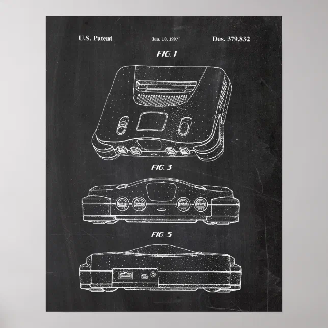 Nintendo 64 Patent Poster | Zazzle