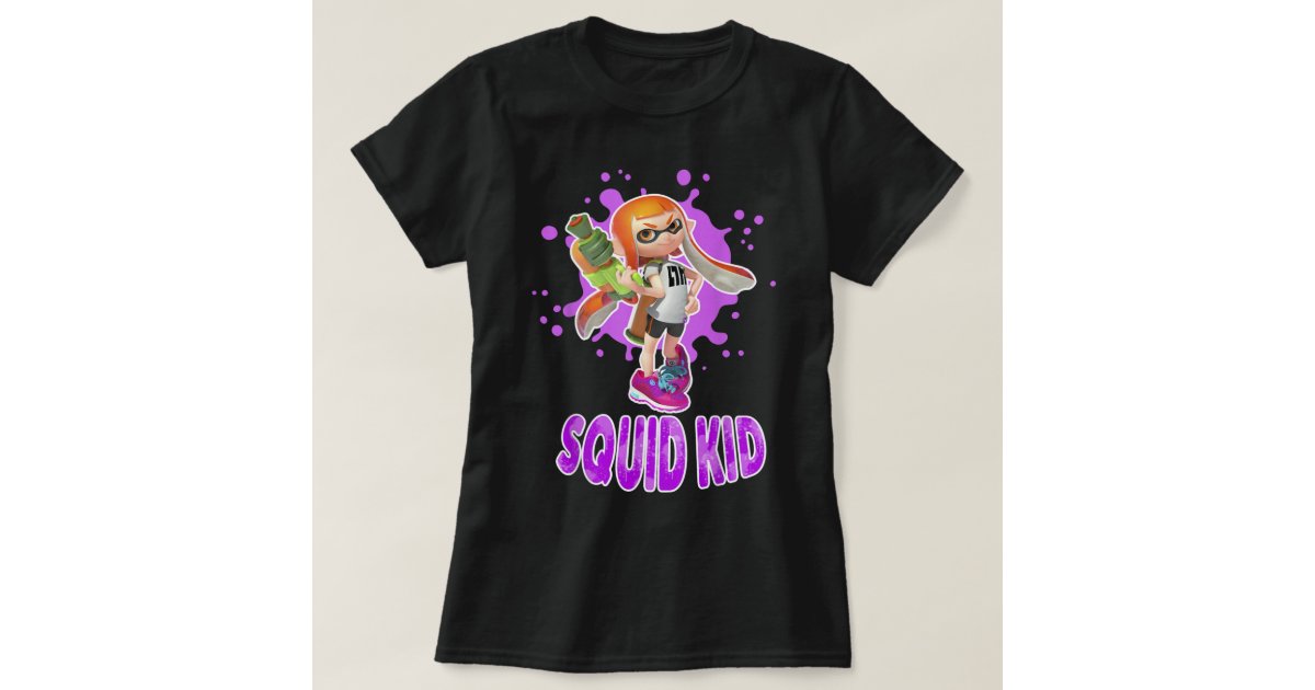 Nintendo Splatoon Squid Kid Pink Splat Graphic T S T-Shirt | Zazzle