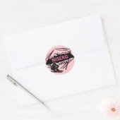 Niseko Japan pink ski logo art stickers | Zazzle