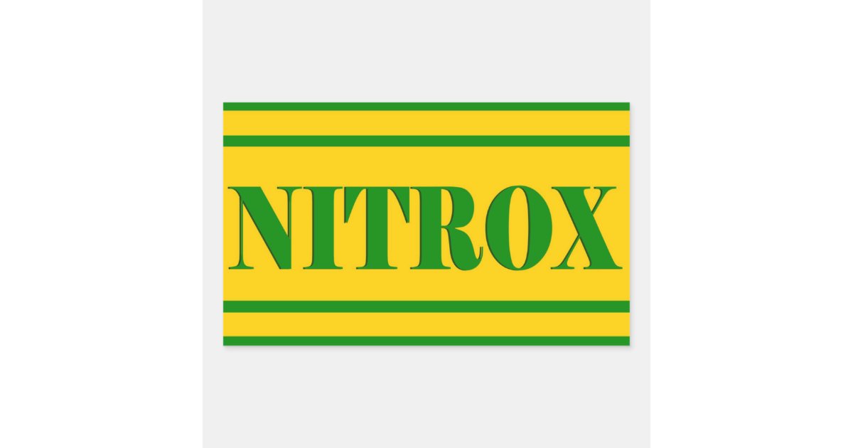 NITROX DIVING LOGO NITROX SCUBA DIVER - RECTANGULAR STICKER | Zazzle