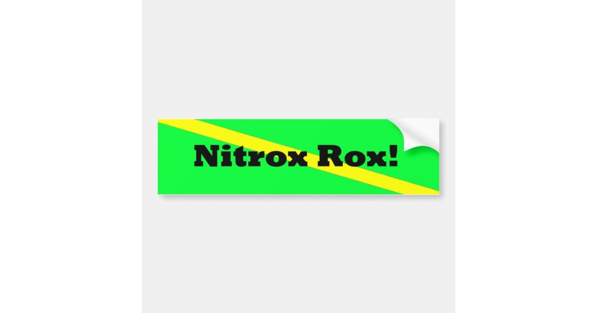 Nitrox Rocks! Bumper Sticker | Zazzle