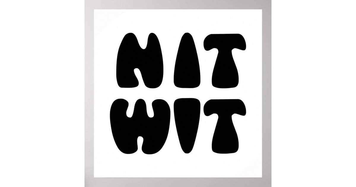NITWIT POSTER | Zazzle