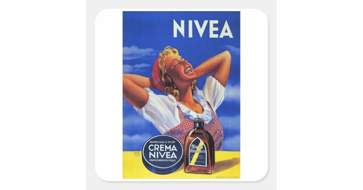 Nivea - Crema Square Sticker | Zazzle