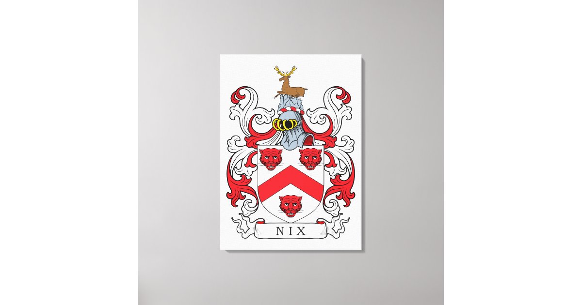 Nix Family Crest Canvas Print | Zazzle