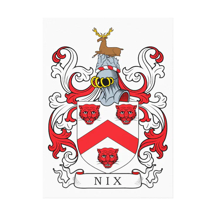 Nix Family Crest Canvas Print | Zazzle