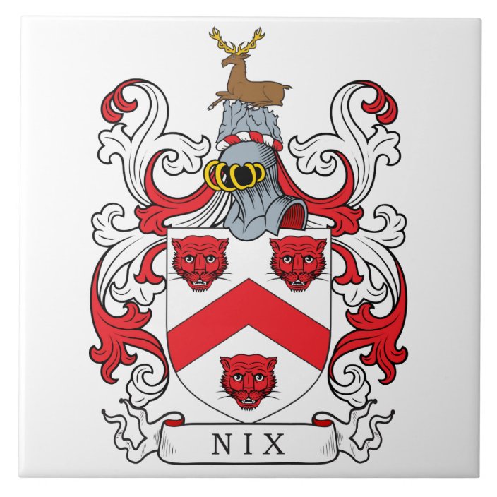 Nix Family Crest Tile | Zazzle.com