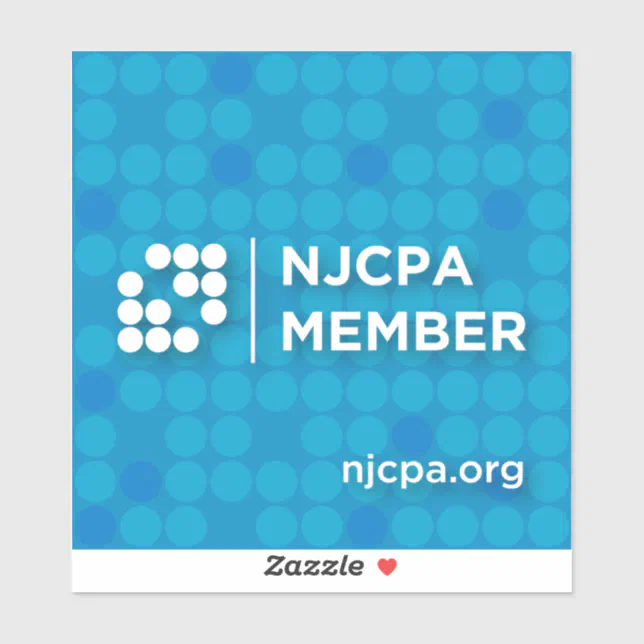 NJCPA Member Vinyl Sticker - Small Circles | Zazzle