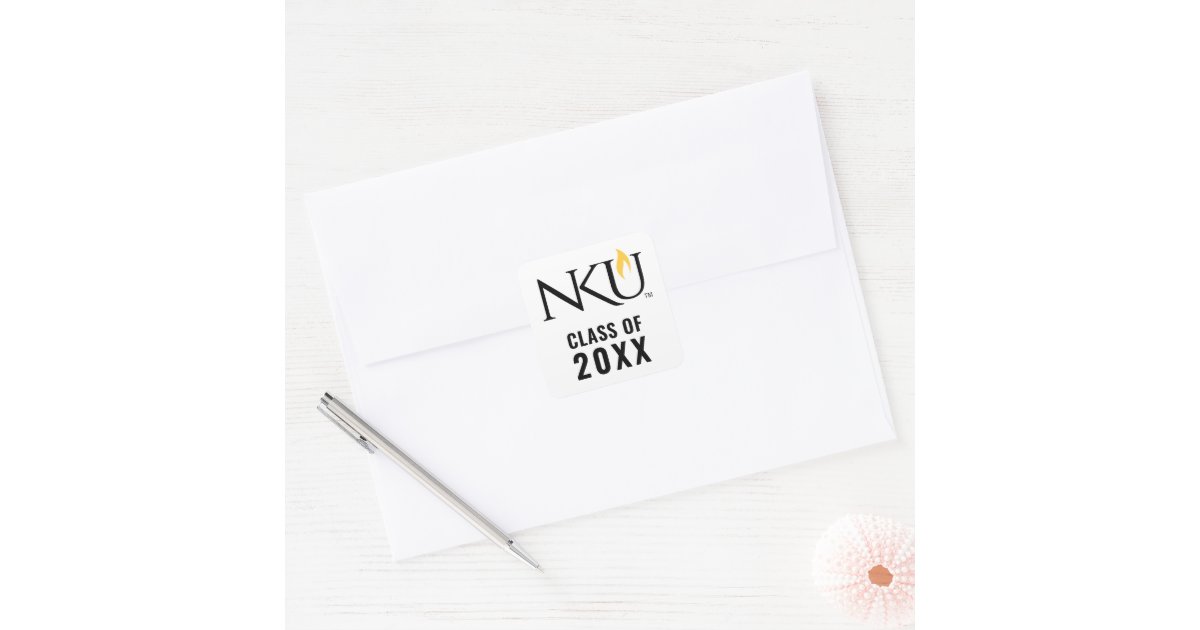 NKU | Graduation Square Sticker | Zazzle
